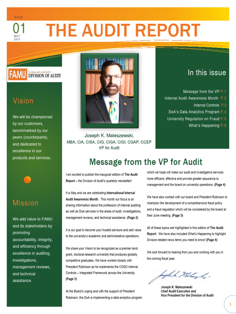 The Audit Report May2021 | PDF | Internal Control | Audit