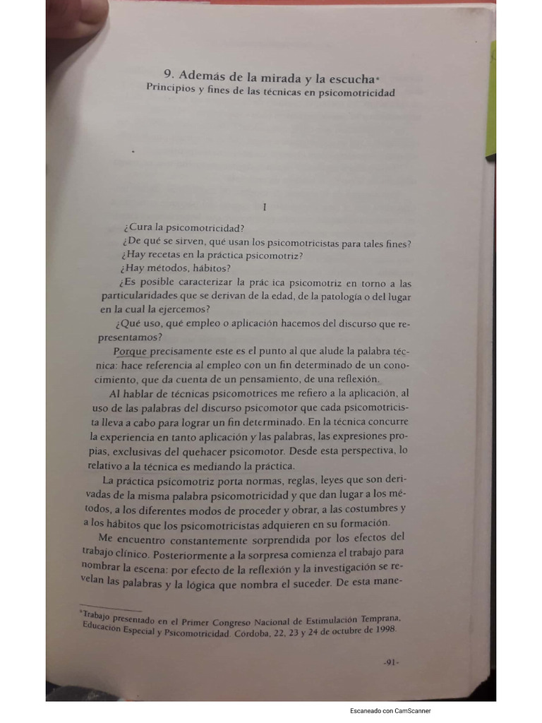 Gonzalez L. Ademas de La Mirada y La Escucha. | PDF