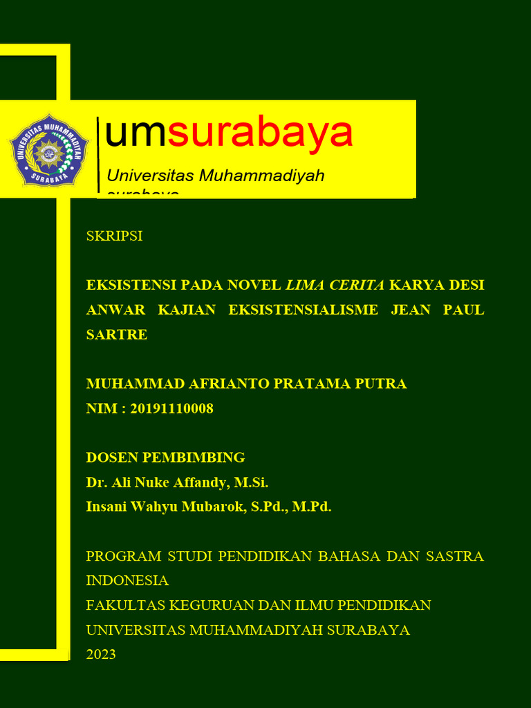 Eksistensialisme dalam Novel Lima Cerita | PDF | Sains & Matematika