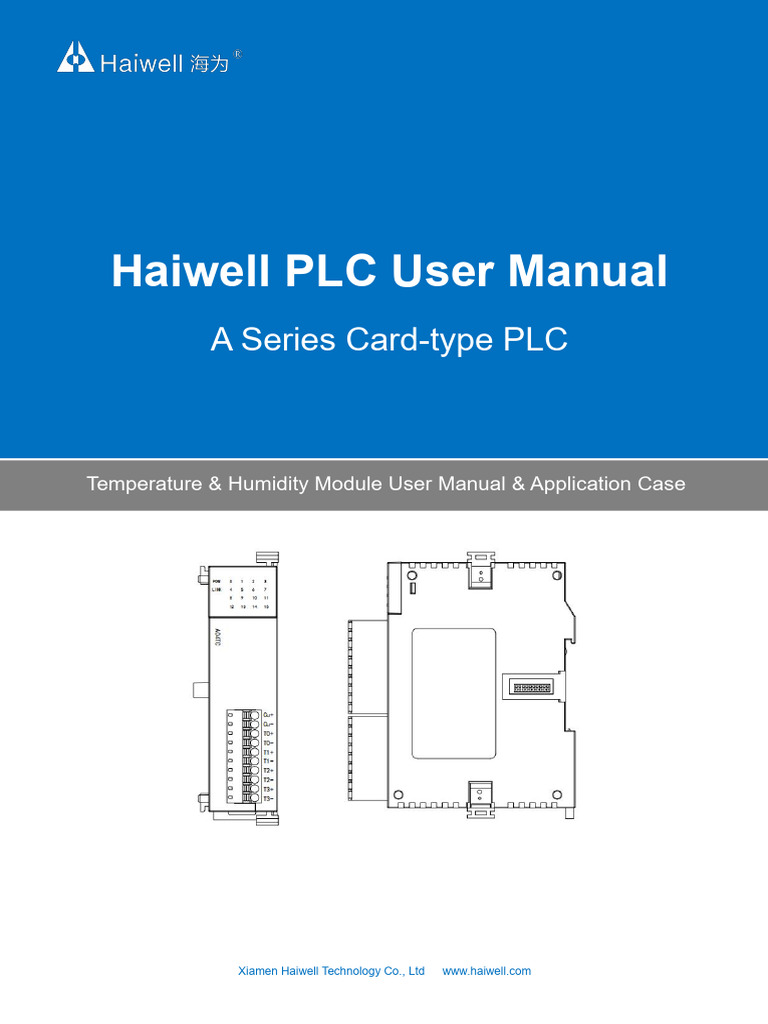 Manual Módulo Temperatura PLC Tipo Tarjeta Haiwell | PDF | Programmable Logic Controller | Power ...