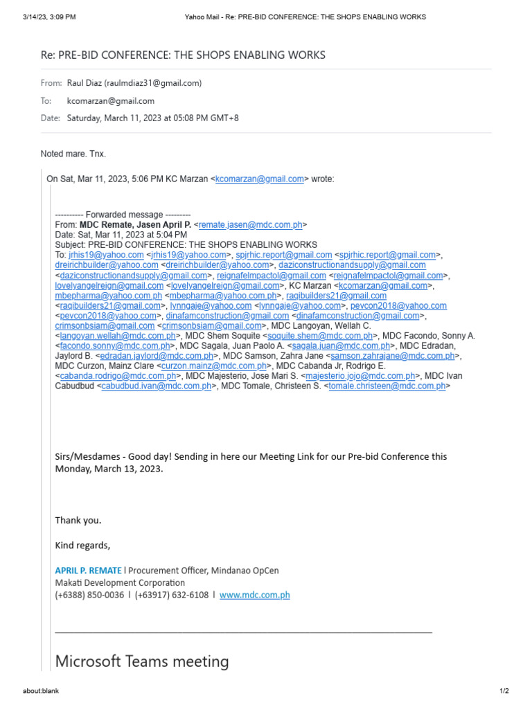 Pre-Bid Conference Details for Shops | PDF | Application Software ...