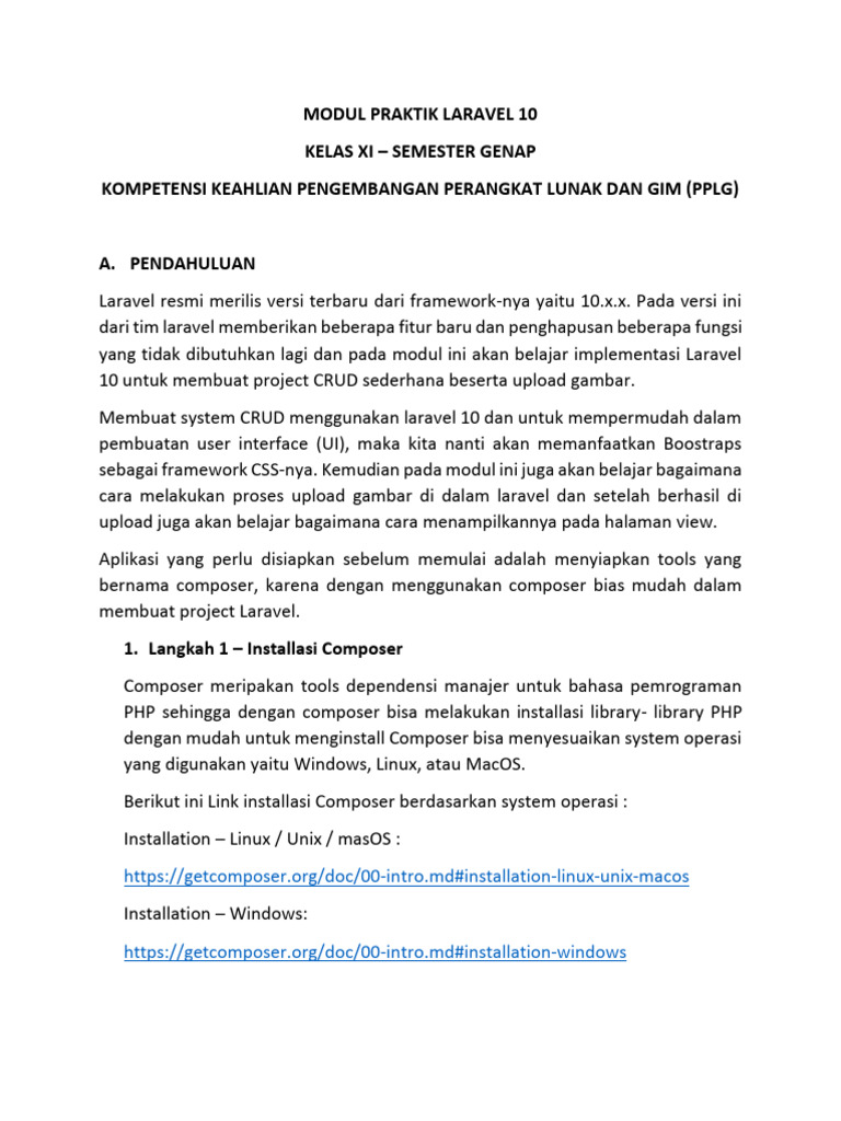 Modul Praktik Laravel 10 | PDF