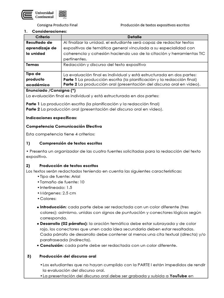 4.a Eval Final CONSIGNA-2024-10A | PDF | Comunicación humana