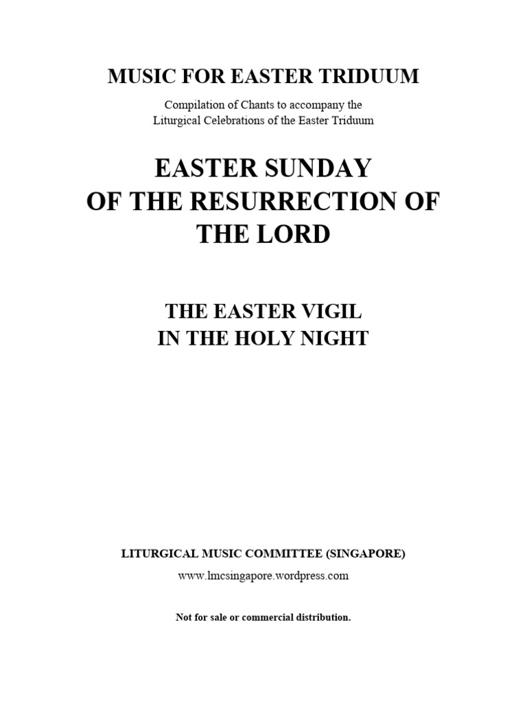 Easter Vigil Chants Latin Vernacular | PDF | Gregorian Chant ...