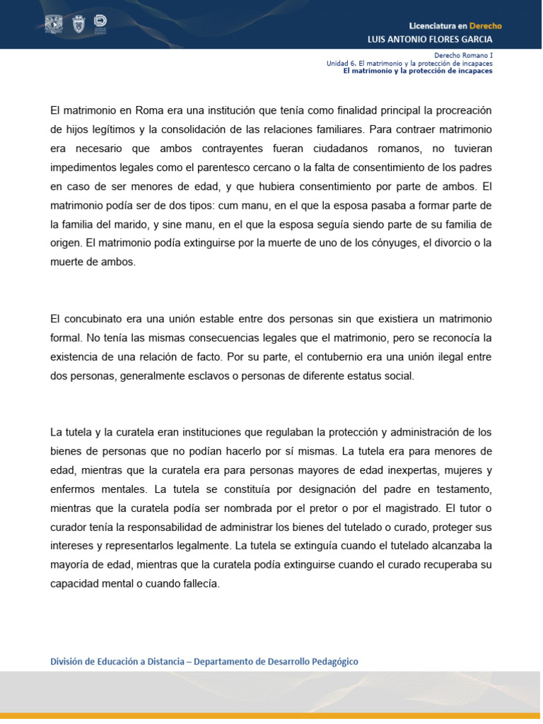 Floresl A1 U6 dr1 | PDF | Matrimonio | Guardián legal