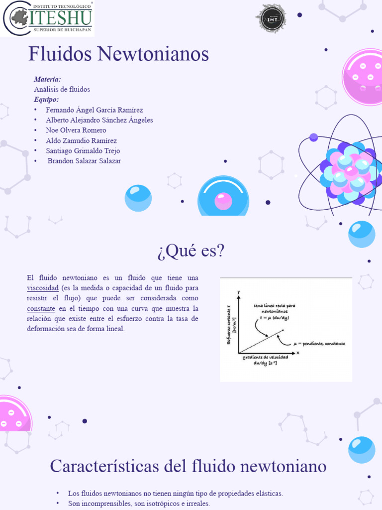 Fluido Newtoniano | Descargar gratis PDF | Fluido | Viscosidad