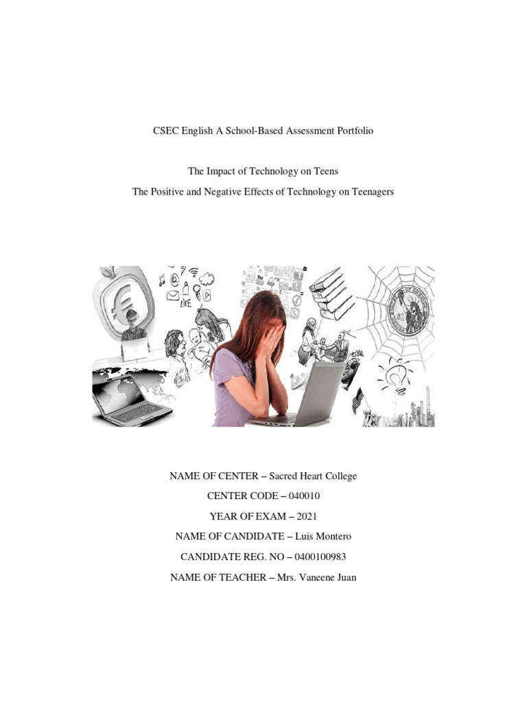 Sample SBA - Technology | PDF | Adolescence | Social Media