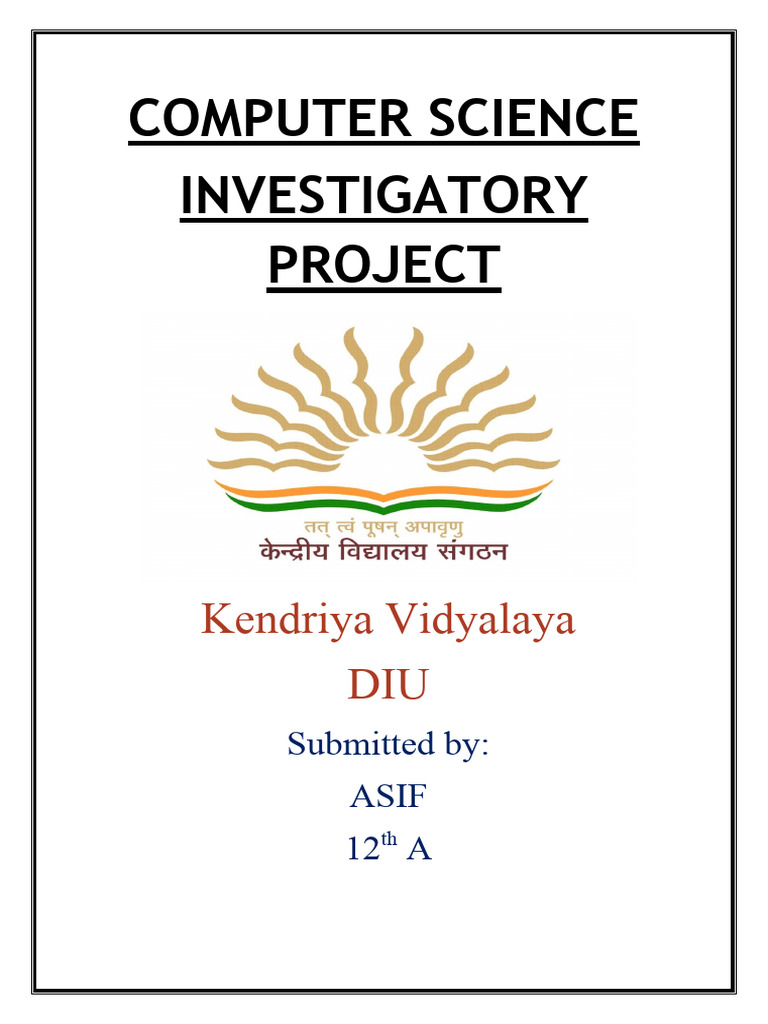 Class 12th Project by ASIF | PDF | C++ | Computer Programming Class 12th Project by ASIF | PDF | C++ | Computer Programming