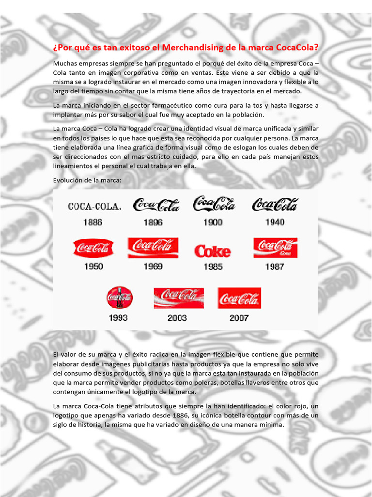 Por Qué Es Tan Exitoso El Merchandising de La Marca CocaCola | PDF ...