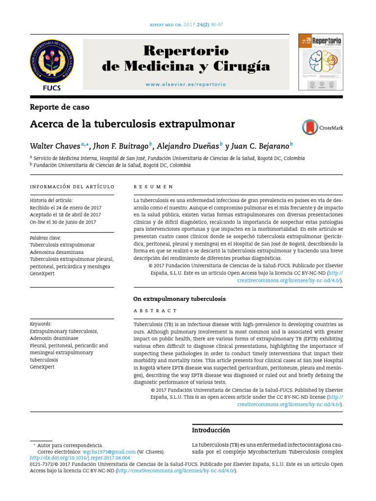 Repertorio de Medicina y Cirugía: Acerca de La Tuberculosis ...