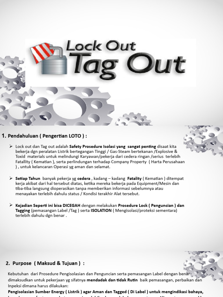 Presentation Materi LOTO | PDF