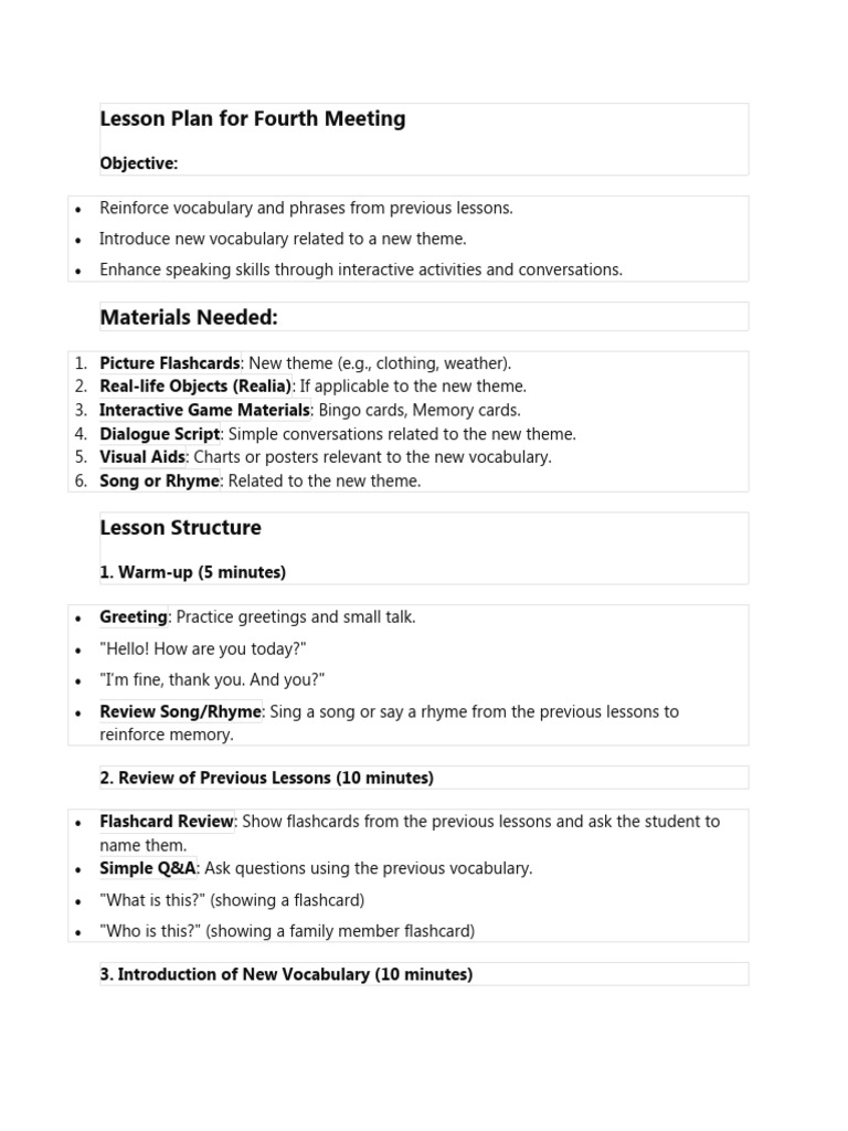 Interactive Vocabulary Lesson Plan | PDF | Vocabulary | Flashcard