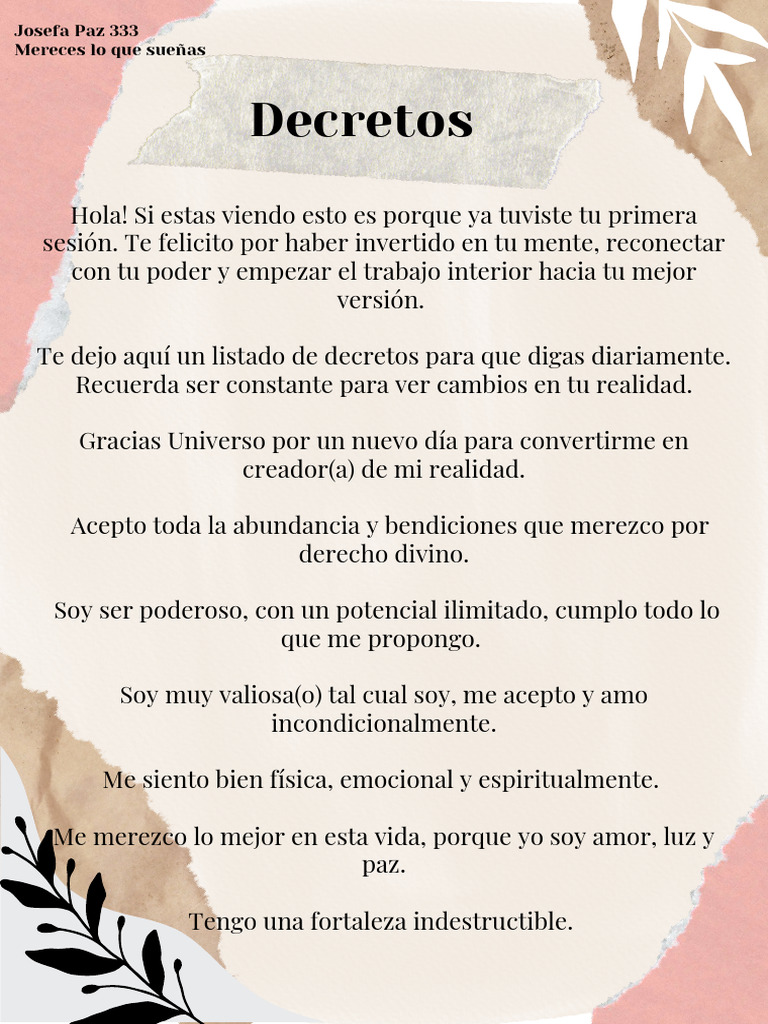 Decretos por Josefa Paz | PDF