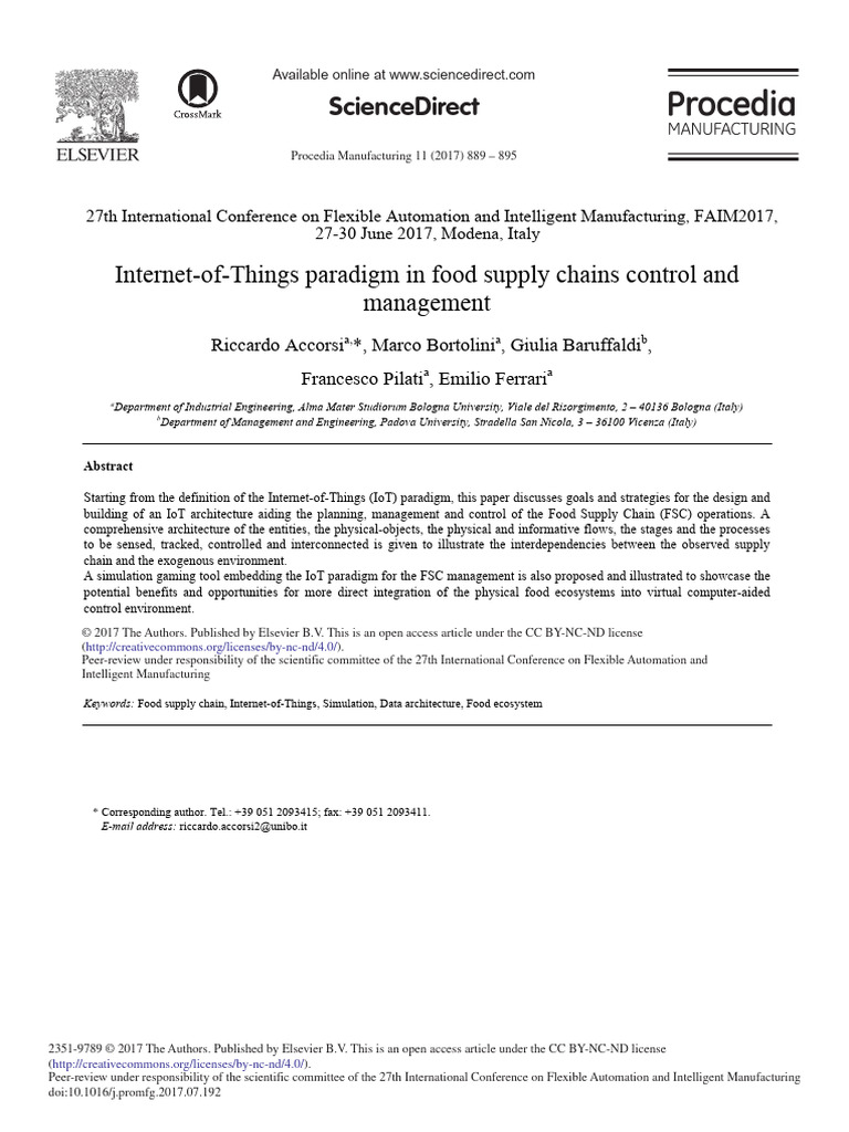2.2 Internet-Of-things Paradigm in Food Supply Chains Control and Management | Download Free PDF ...