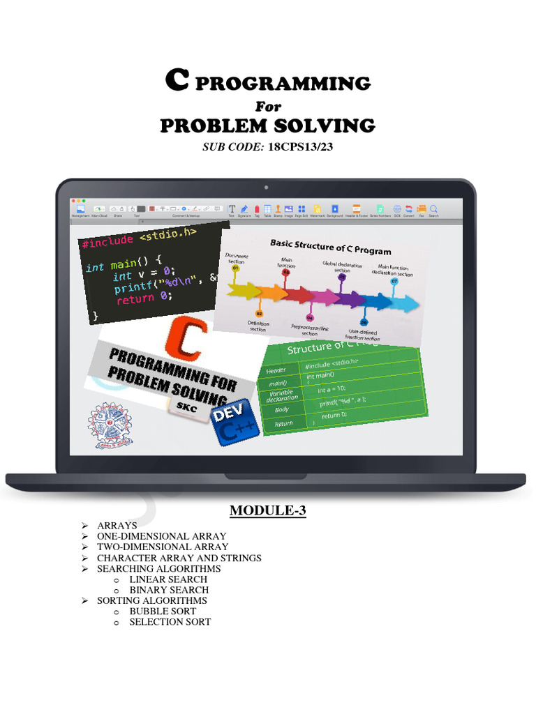 Module3 18cps23 Skc Pdf Computer Programming Computing 7607