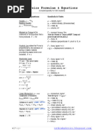 AQA GCSE Combined Science Physics Complete Equation Sheet | PDF | Heat ...