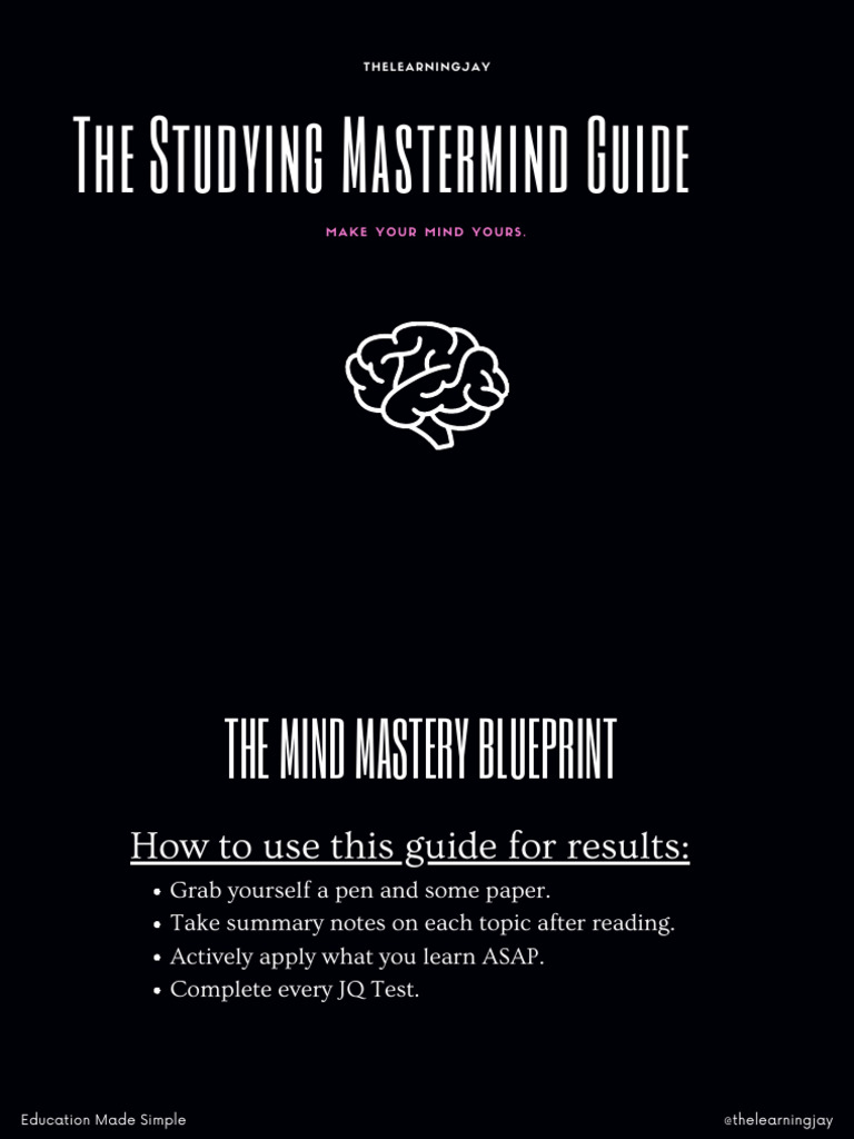 The Studying Mastermind Guide | Download Free PDF | Memory | Recall ...