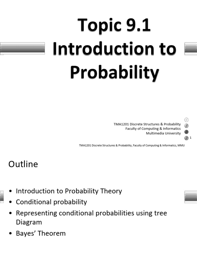 T9.1 Intro To Probability-Rev2020 | PDF | Probability | Probability Theory