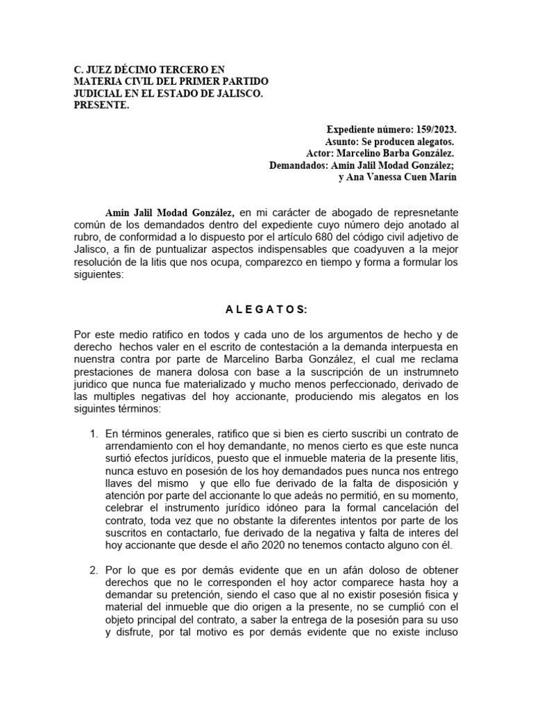 Alegatos Amin MODAD | PDF | Justicia | Crimen y violencia