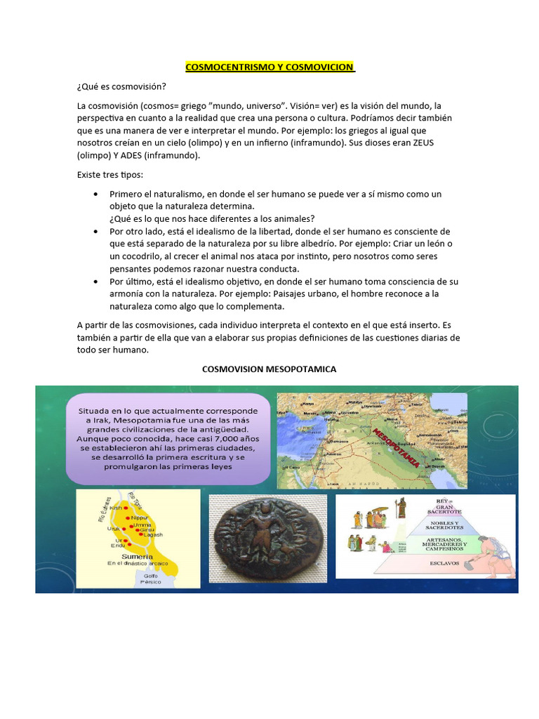 Cosmovicion 2C Filosofia | PDF | Filosofía