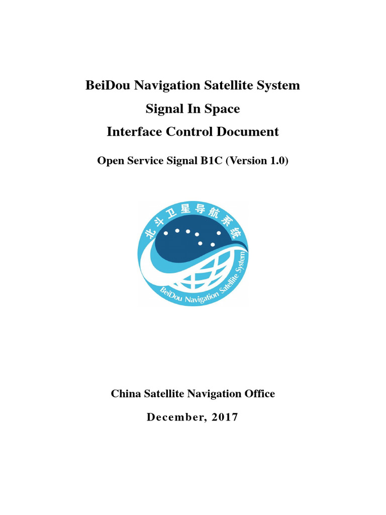 Beidou Navigation Satellite System Signal in Space Interface Control ...