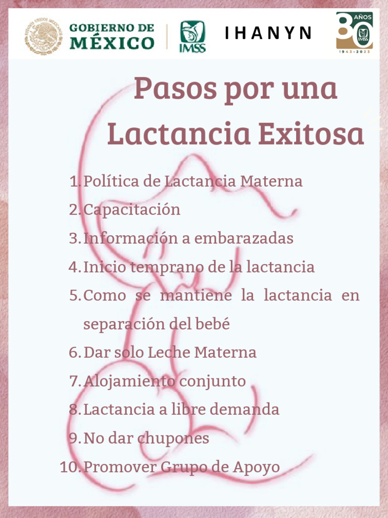 Tarjeta Lactancia Materna 10 Pasos 3 Anexos | PDF