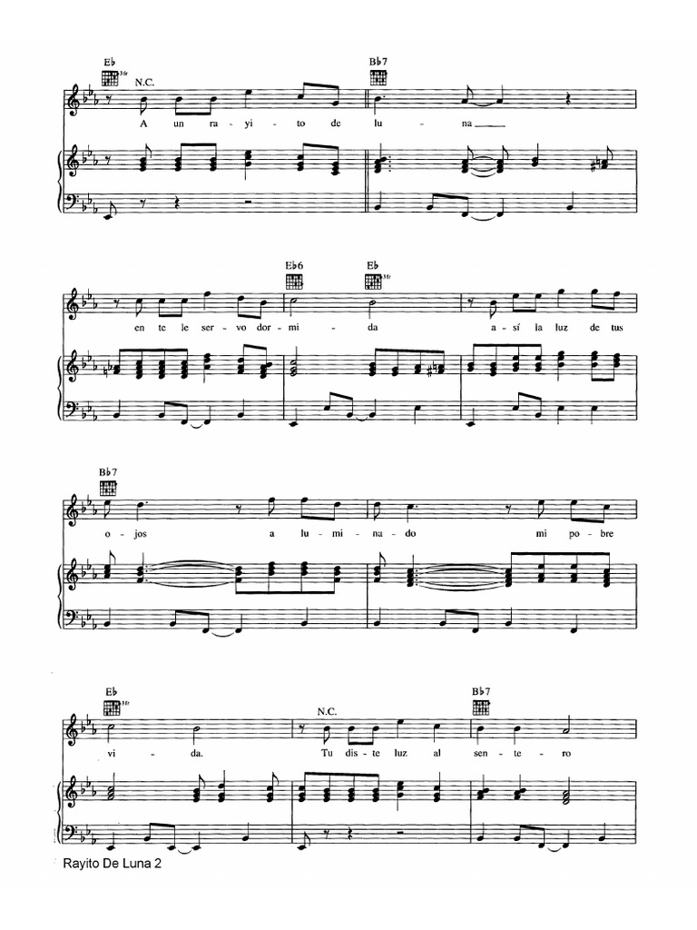 Trio Los Panchos Partituras Piano Canto Guitarra 33 | PDF