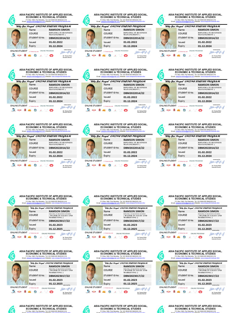 Name Course Name Course Name Course: Online Program Online Program ...