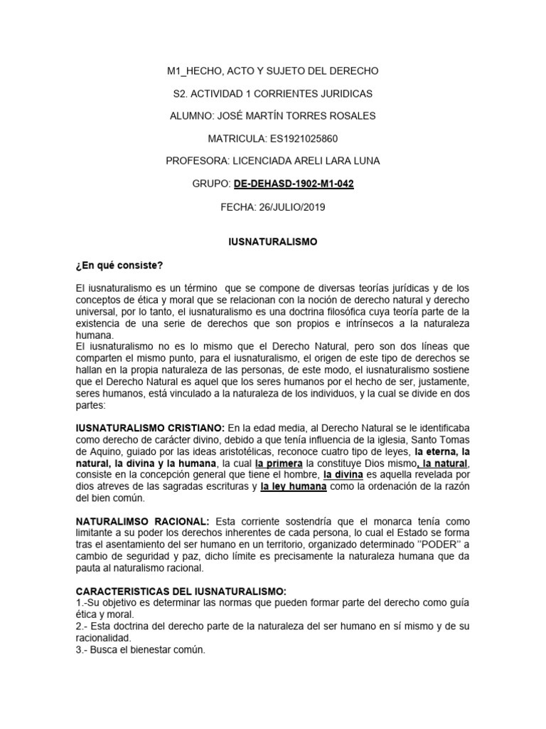 M1 U1 S2 Jotr | PDF | La Ley natural | Moralidad