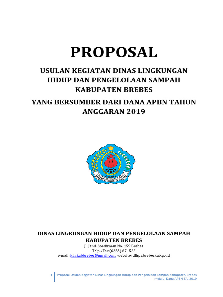 Proposal Usulan Kegiatan Apbn 2019 | PDF