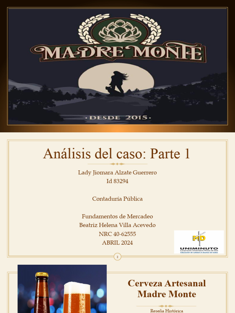 Presentacion Madre Monte | Descargar gratis PDF | Cerveza | Marketing