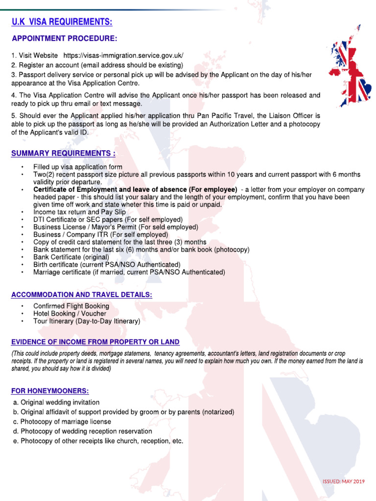 U.K London Visa Requirements 2019 | PDF | Travel Visa | Makati