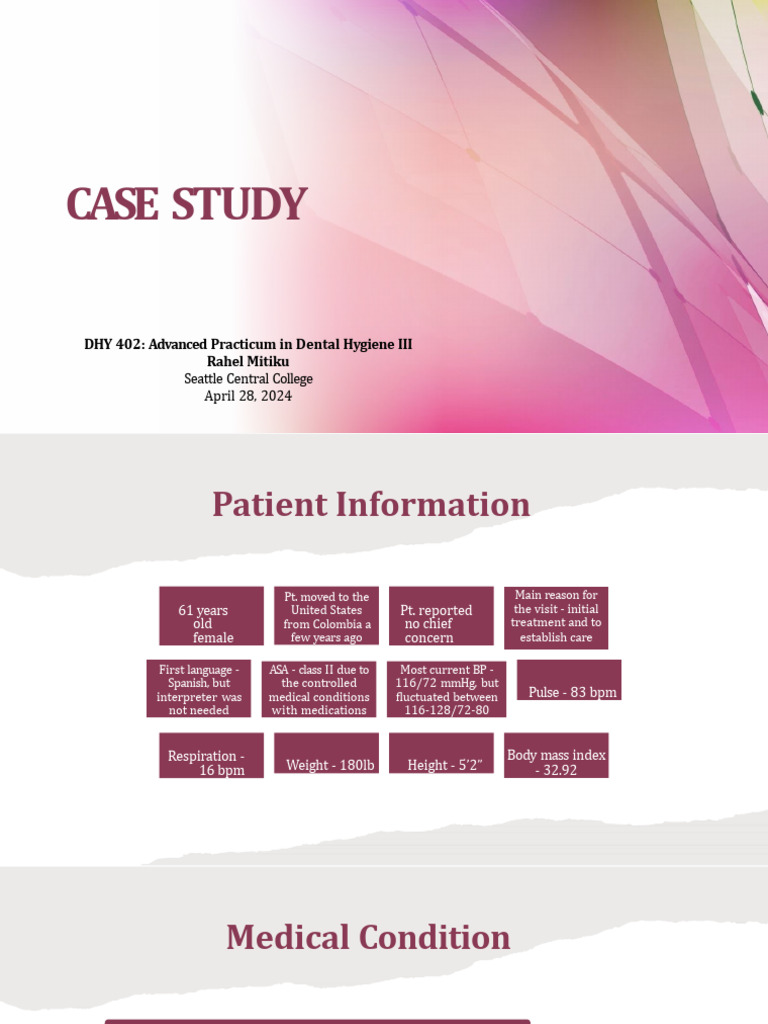 Case Study Presentation | PDF | Periodontology | Dental Anatomy