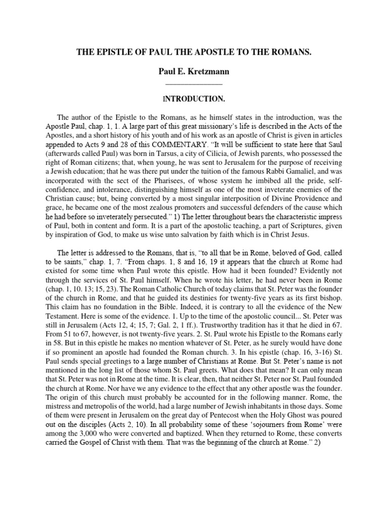 Understanding Paul's Epistle to Romans | PDF | Paul The Apostle | Jesus