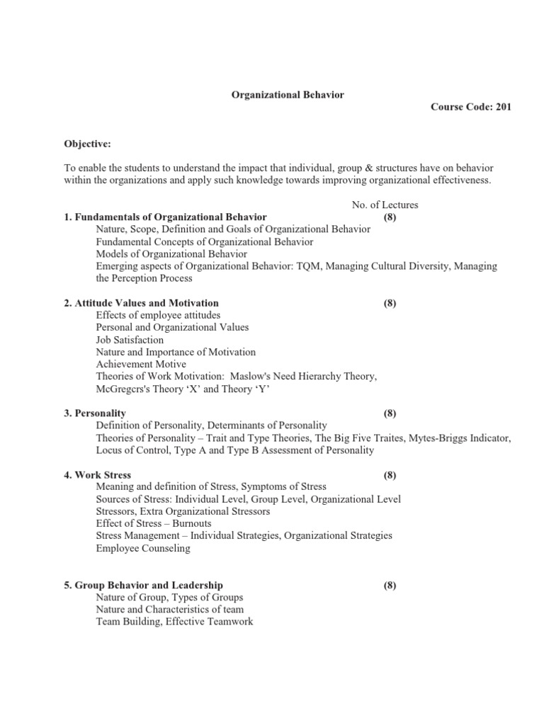 BCA 2 SEM Syllabus | PDF | Organizational Behavior | Databases