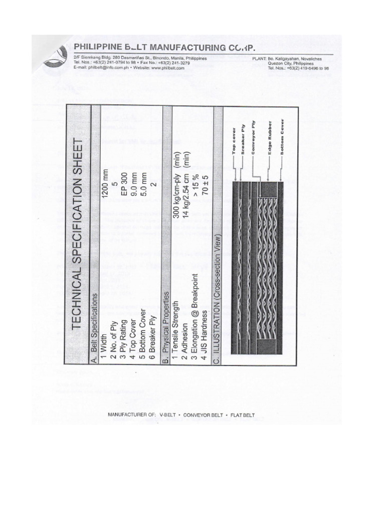 Belt Construction | PDF