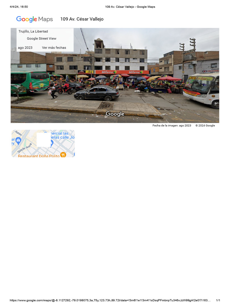 109 Av. César Vallejo - Google Maps | PDF