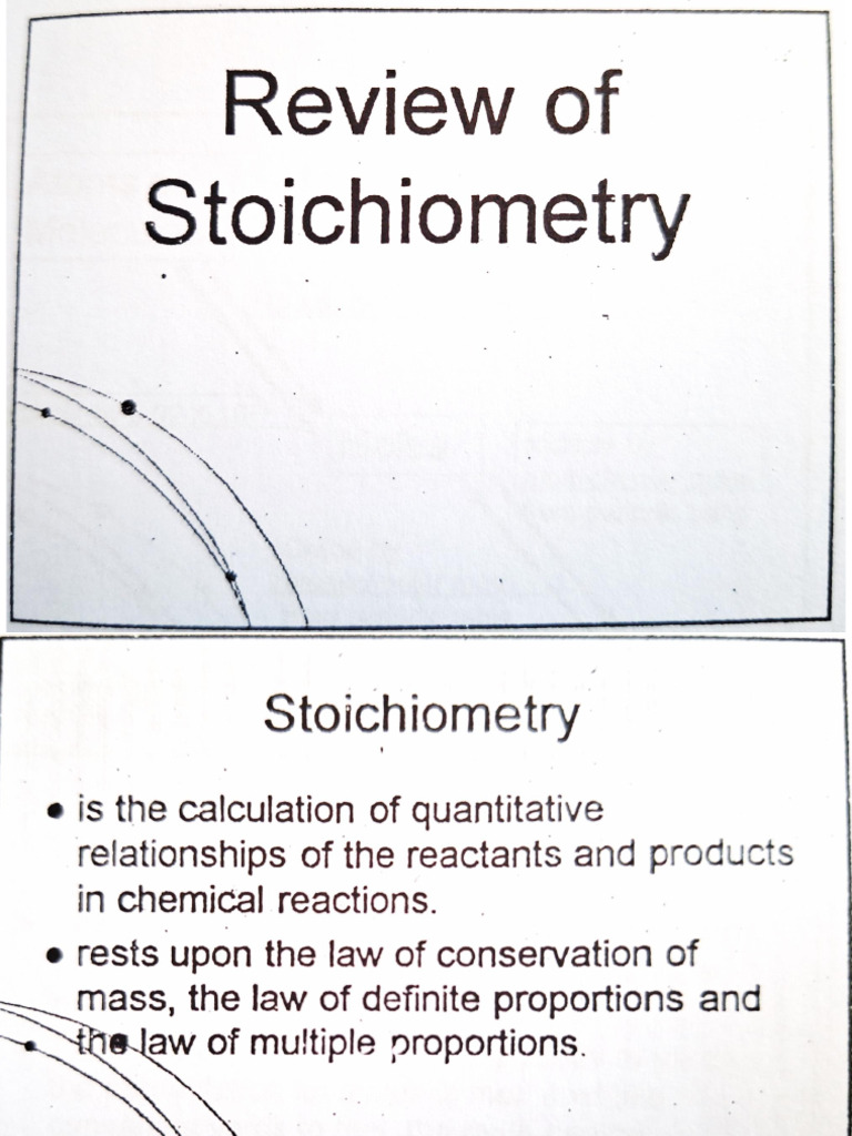 Review of Stoichiometry Scans | PDF