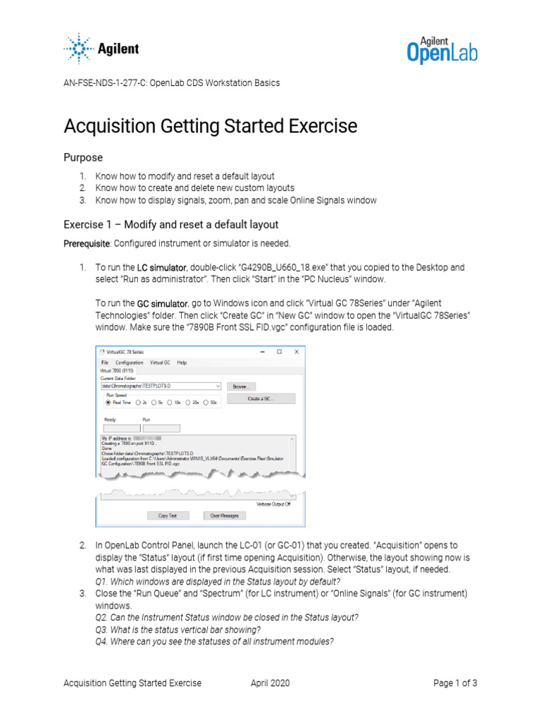 1 Acquisition Getting Started Exercise | PDF | Icon (Computing) | Software