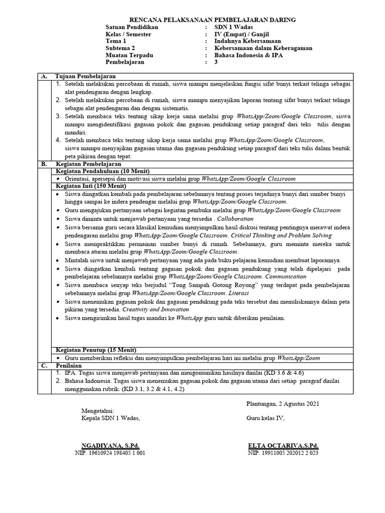 RPP 2 Agustus Pigp Fix | PDF