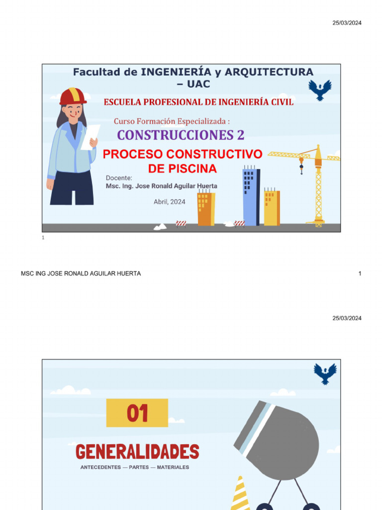Tema 9 Proceso Constructivo de Piscina | PDF