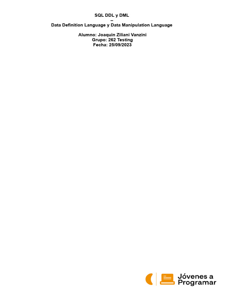 DDL_DML_y_Transacciones | PDF | SQL | Diseño de software