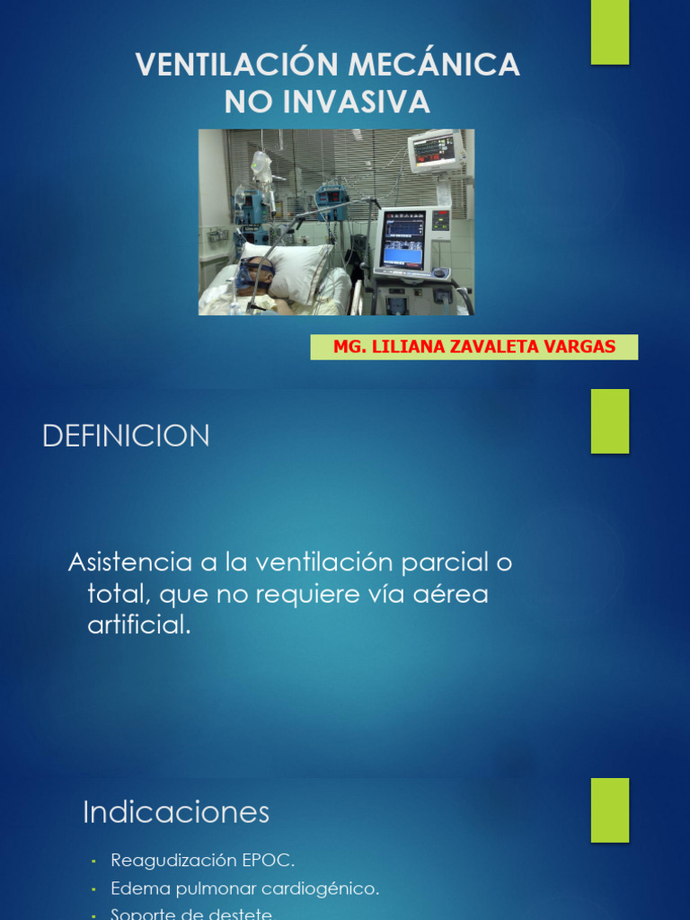 Ventilacion Mecanica No Invasiva | PDF | Medicina CLINICA | Especialidades Medicas