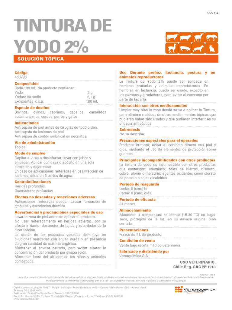 Et Tintura de Yodo 2 655 04 | PDF | Yodo