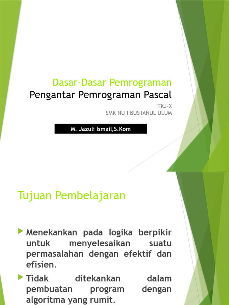 Dasar Pemrograman dengan Pascal | PDF