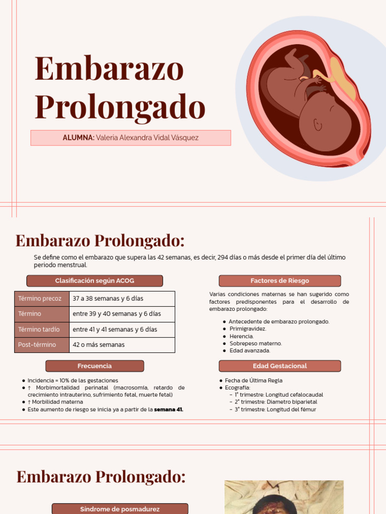 Embarazo Prolongado | PDF | Parto | El embarazo