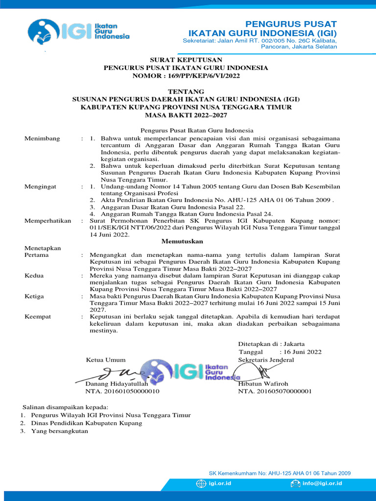 SK IGI KAB. KUPANG | PDF