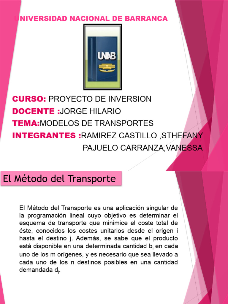 Metodo de Transporte | PDF | Transporte | Economias