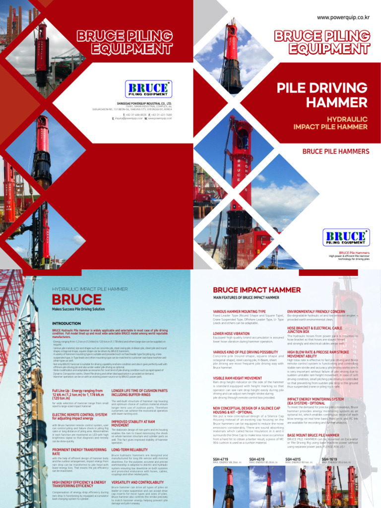 Bruce Hydraulic Pile Driving Solutions | PDF | Deep Foundation | Hammer