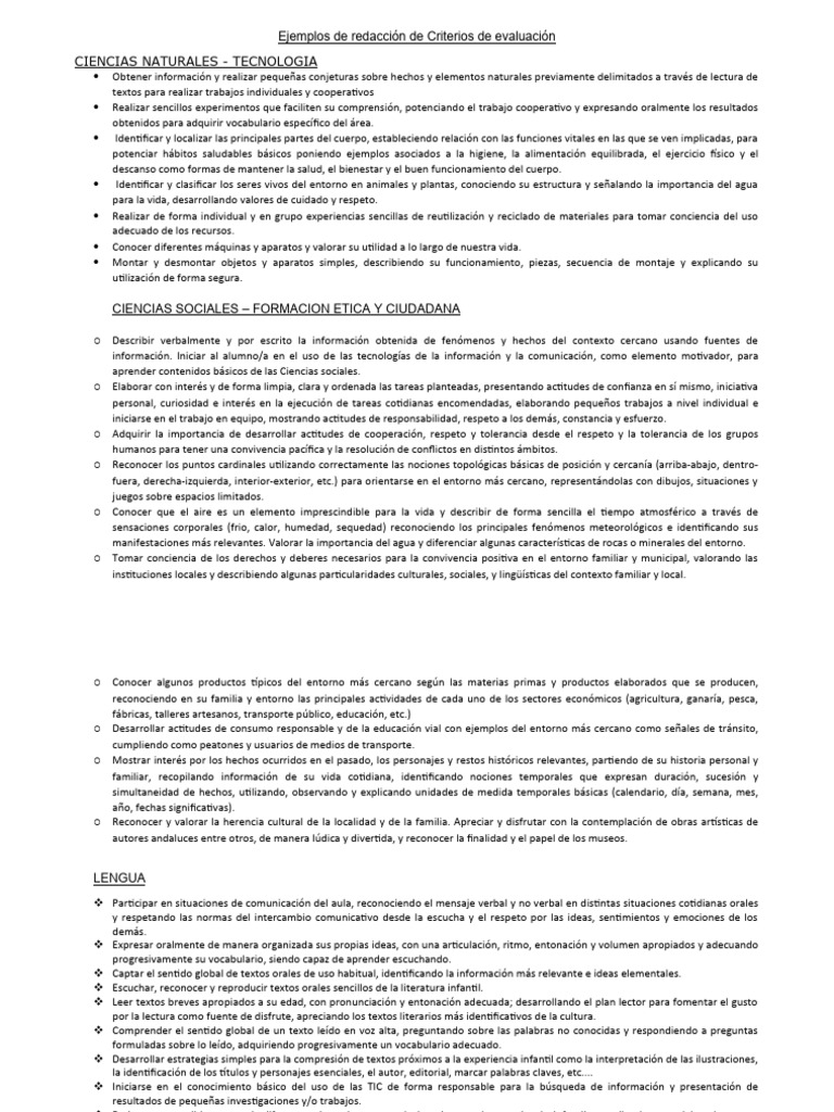 Criterios de Evaluacion - 2024 | Descargar gratis PDF | Matemáticas | Aprendizaje